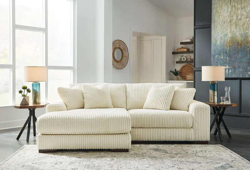 Lindyn Ivory Laf Small Chaise Sectional